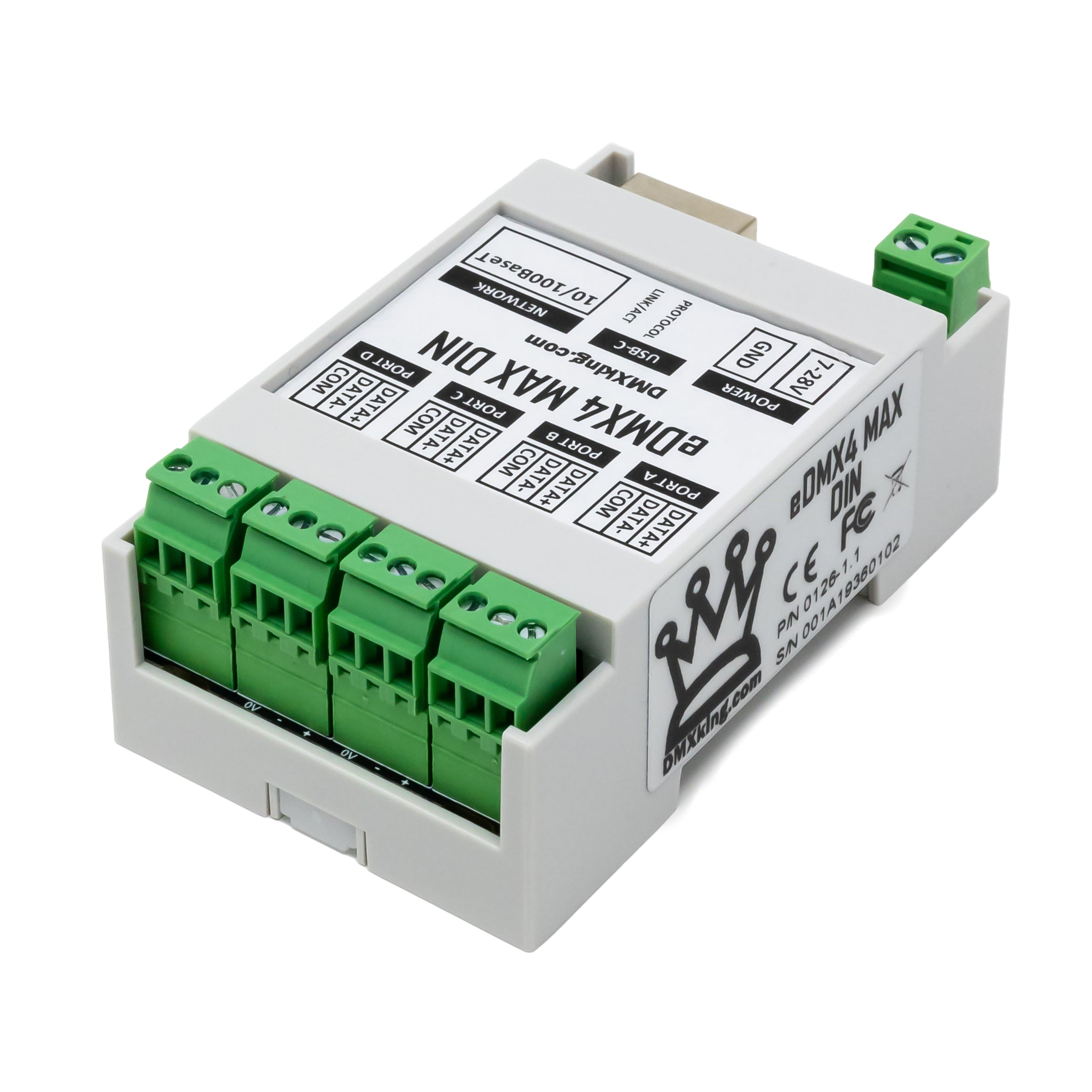 DMXking eDMX4 DIN MAX - ArtNet/sACN to DMX Controller — DMX Pro Sales